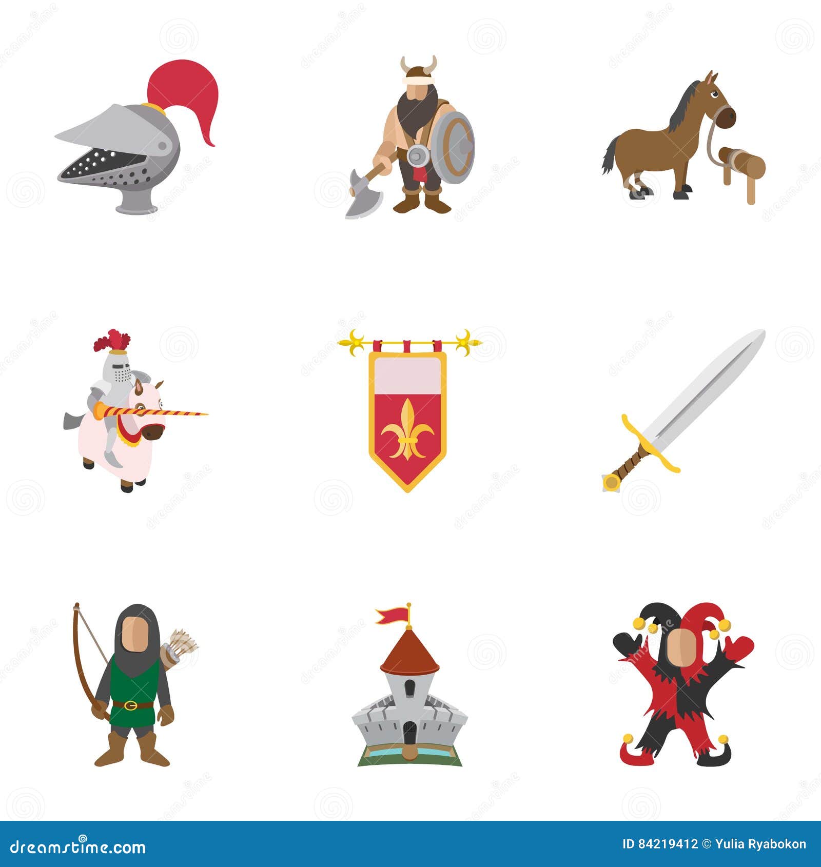 Knight Icons, Cartoon Style | CartoonDealer.com #78762047
