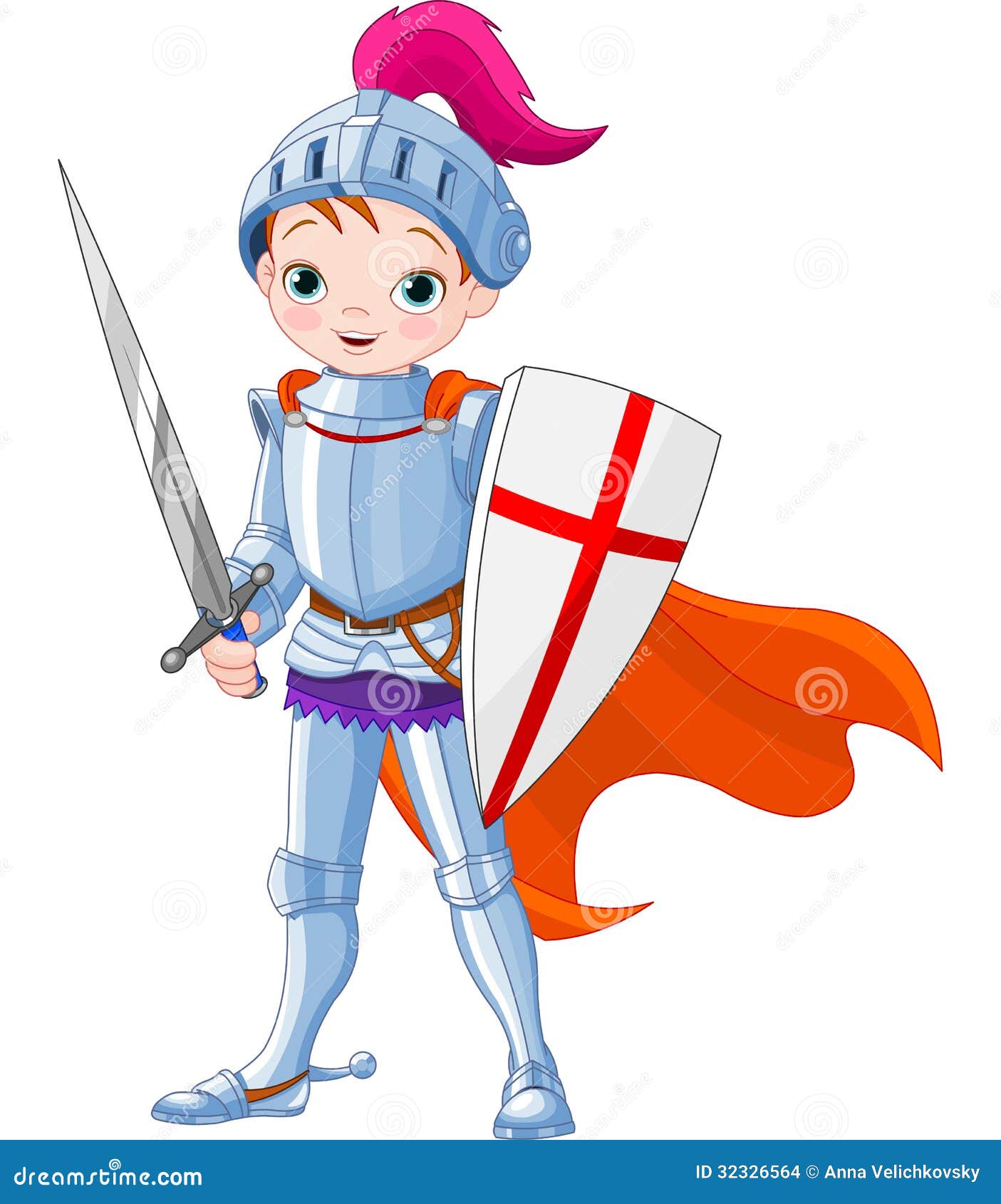 Medieval knight stock vector. Illustration of shield - 32326564