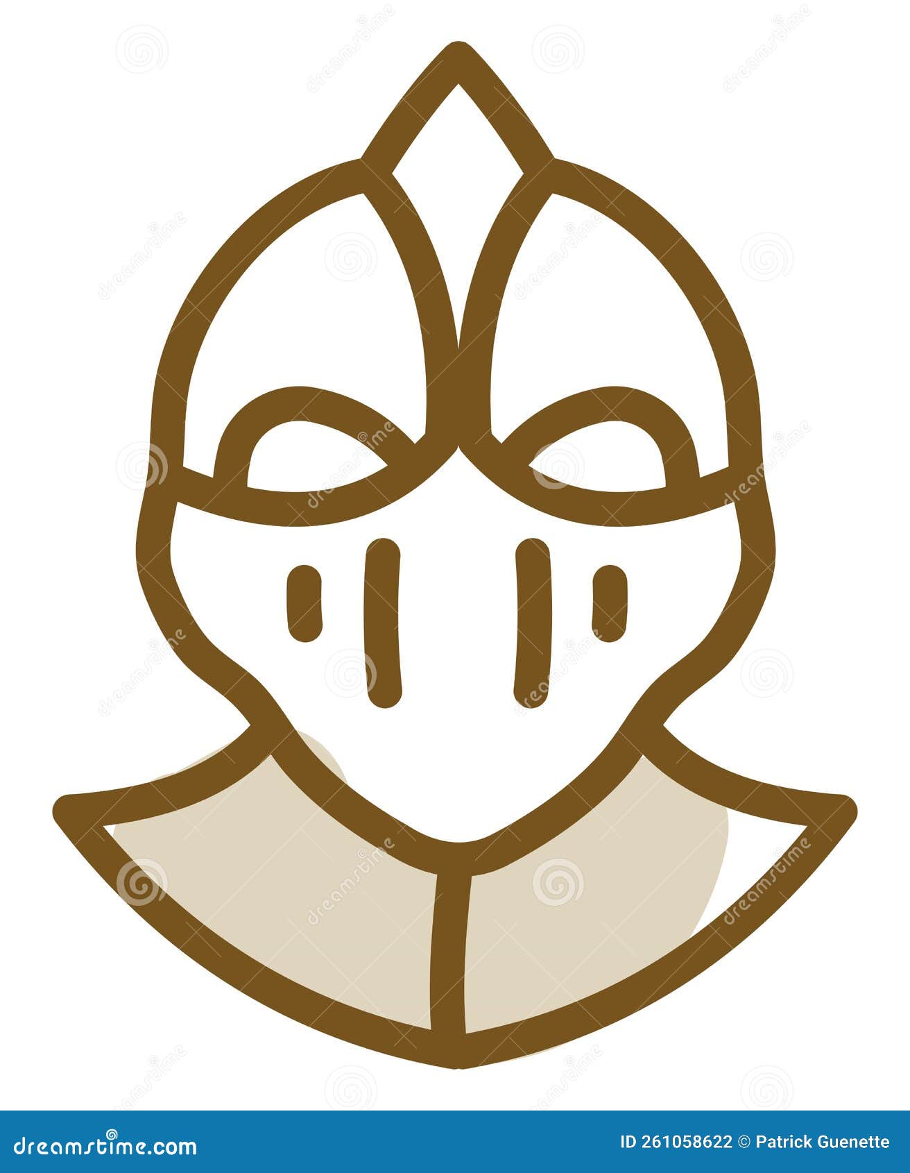 Medieval knight, icon stock vector. Illustration of fantasy - 261058622