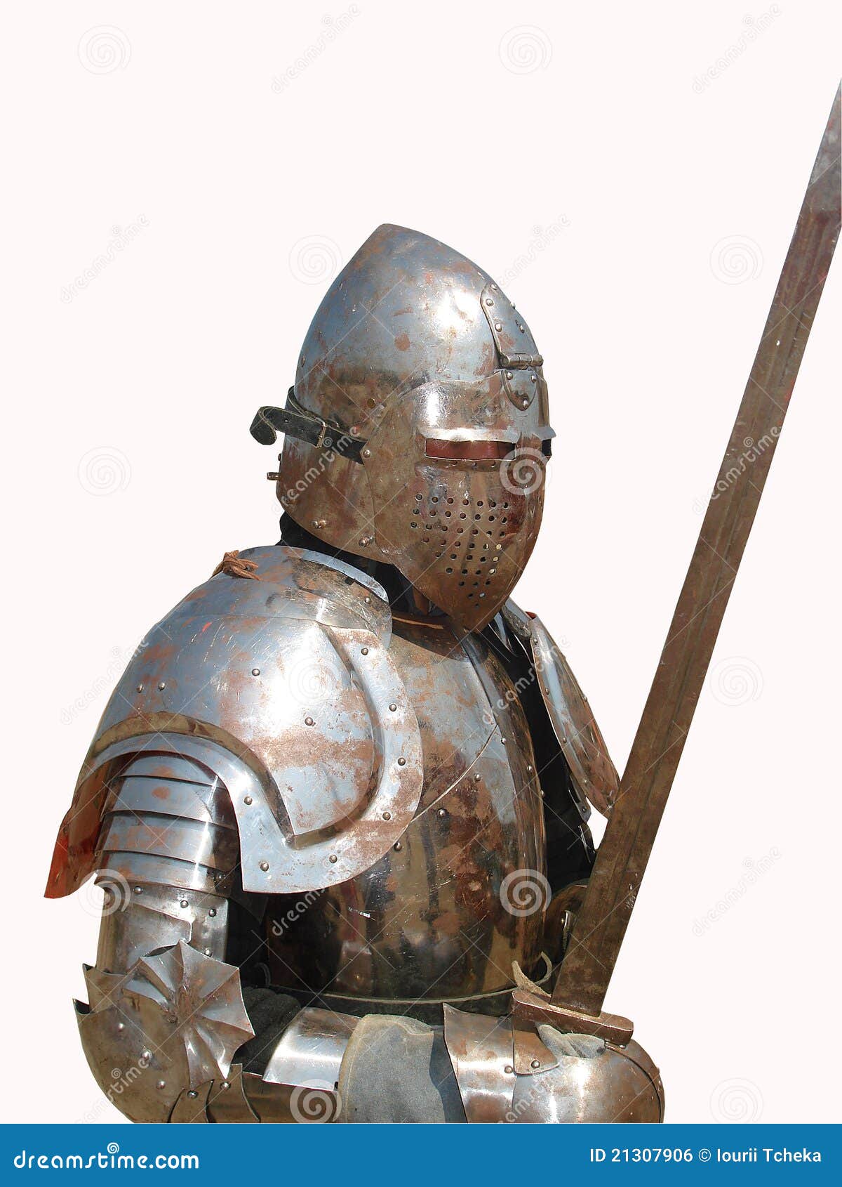 Medieval Knight.Isolated stock photo. Image of show, protection - 21307906