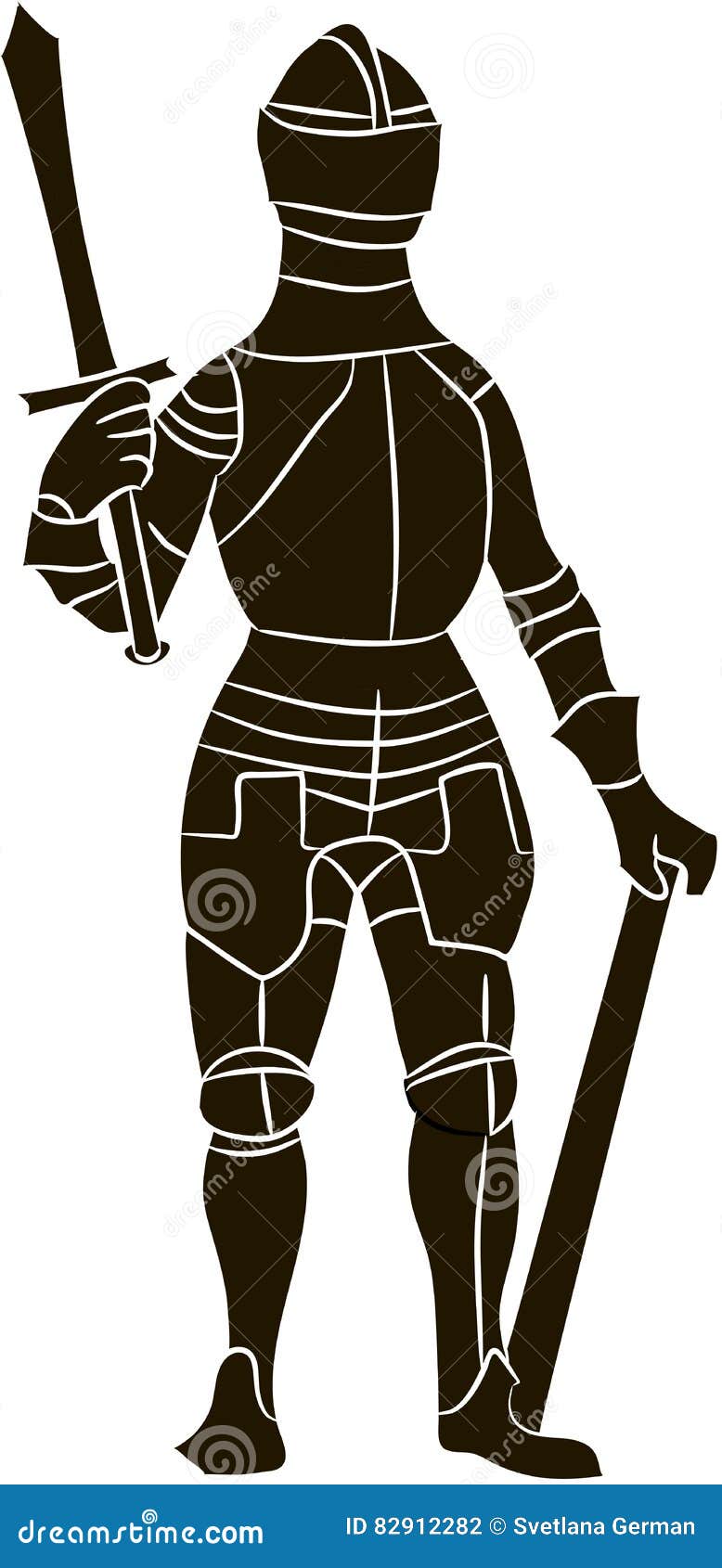 Medieval Knight in Metal Armor Stock Vector - Illustration of horseman ...