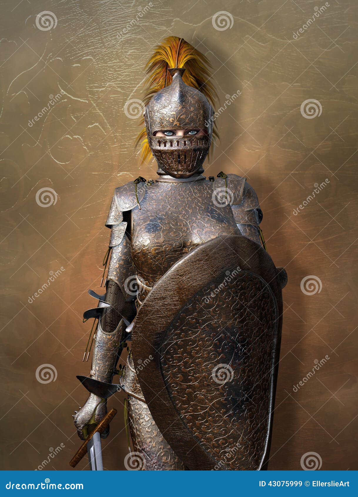 Medieval knight stock illustration. Illustration of medieval - 43075999
