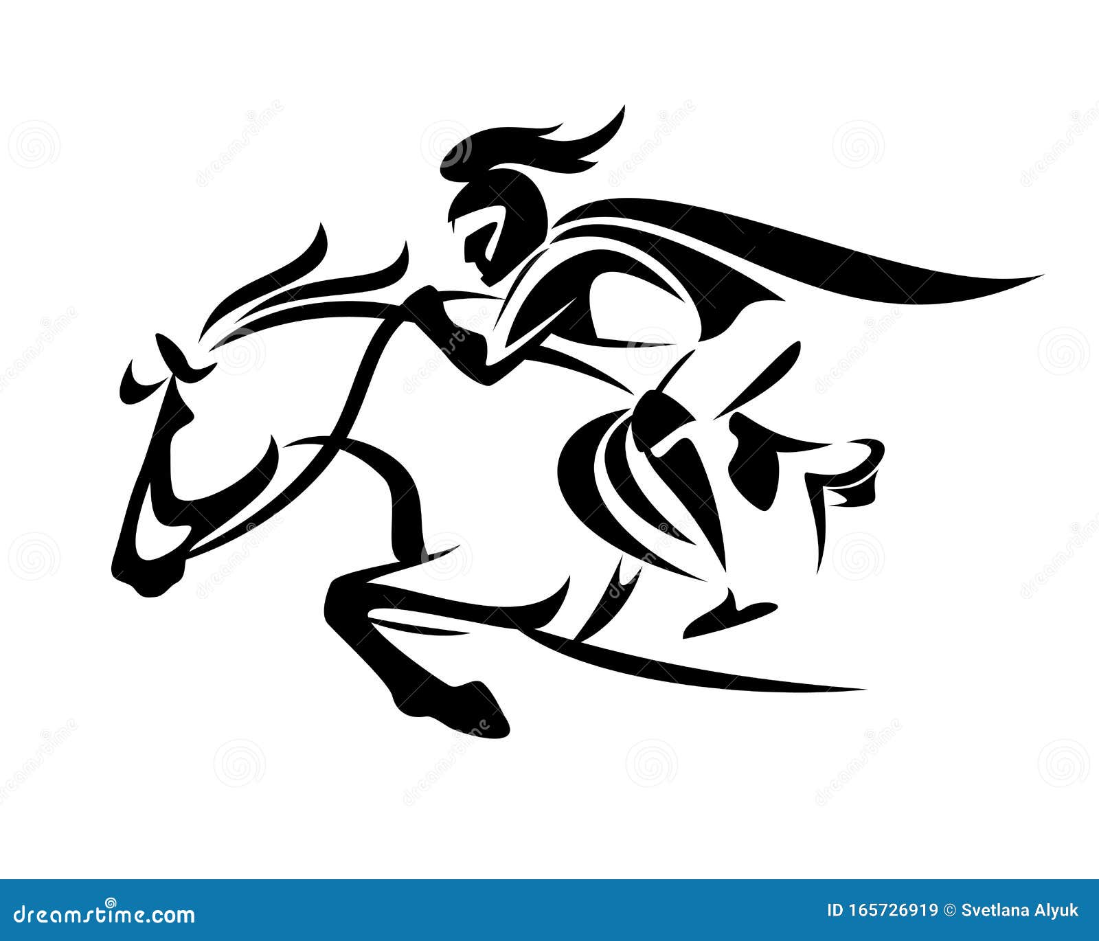 Medieval Knight Riding Horse Black And White Vector Design ... Medieval Knight Riding Horse Black And White Vector Design ...