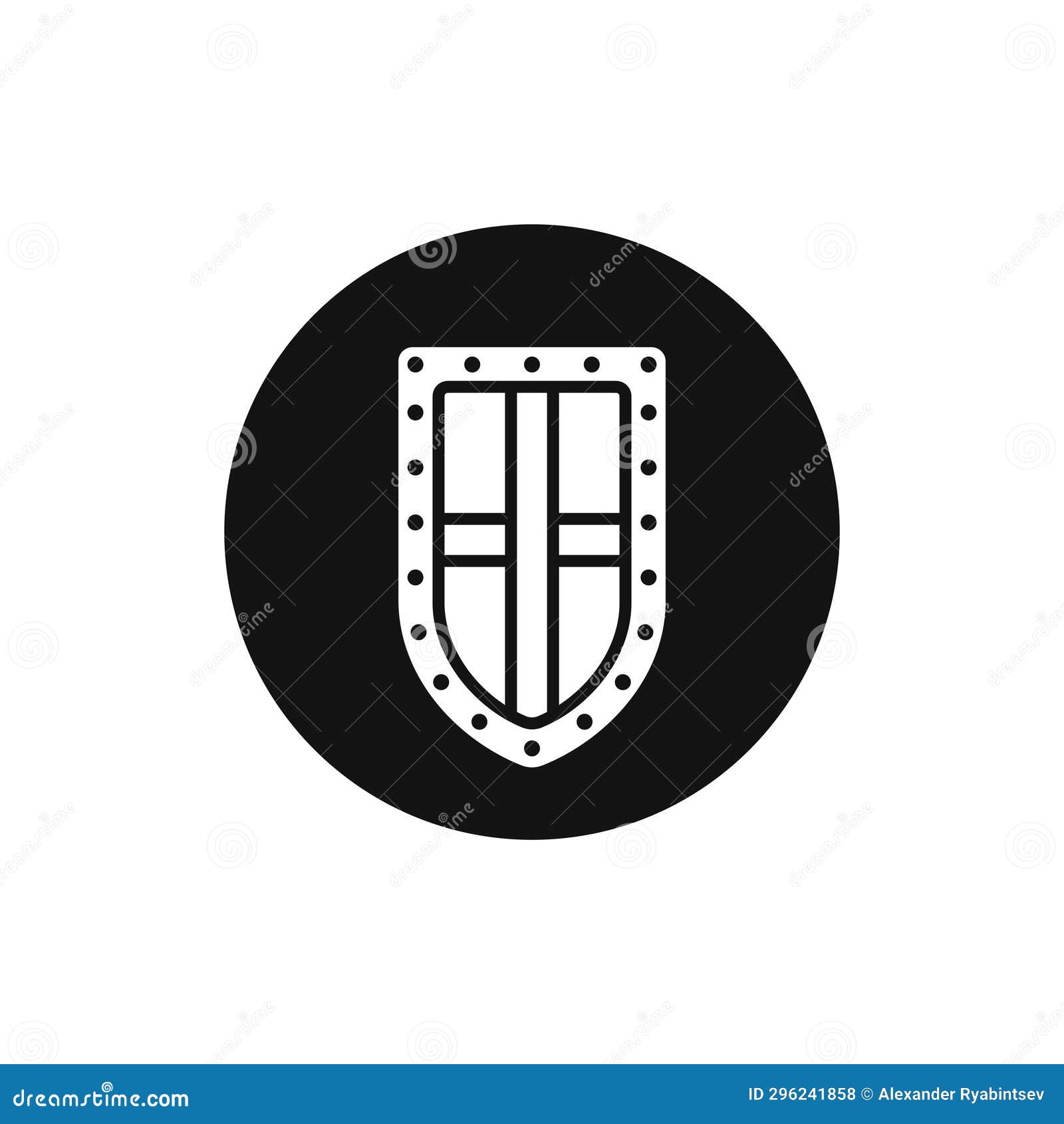 Medieval Shield Vector Icon Stock Illustration - Illustration of ...