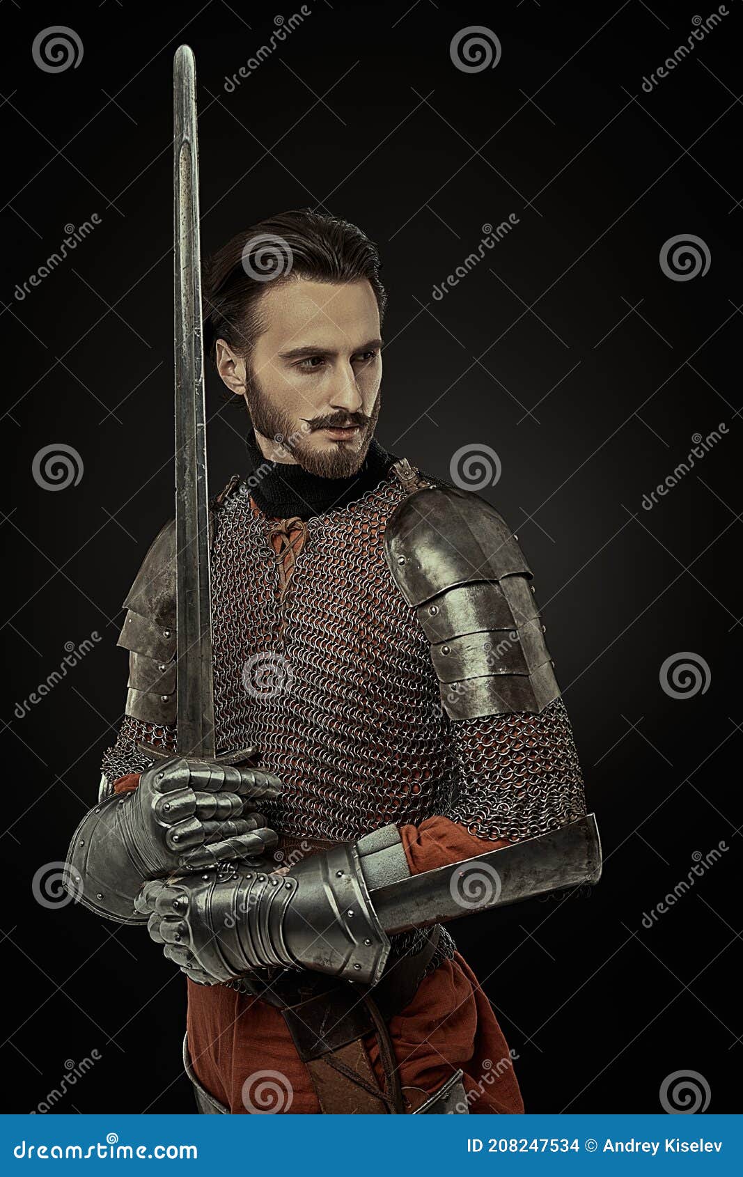 Knight with a sword stock photo. Image of brave, knight - 208247534