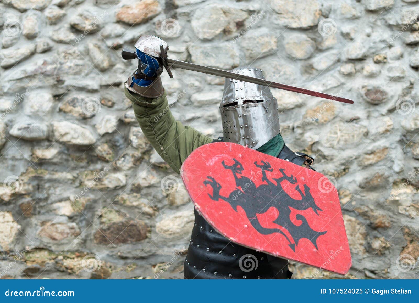 Medieval knight stock image. Image of helmet, europe - 107524025