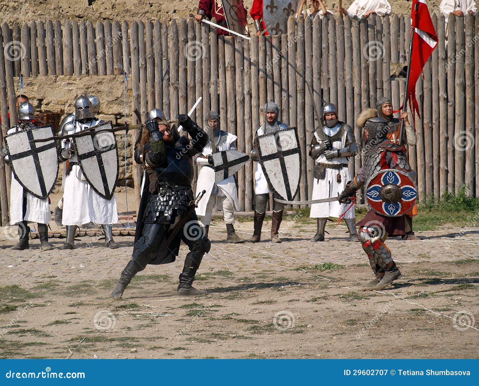 Medieval knights fencing editorial photography. Image of historic ...