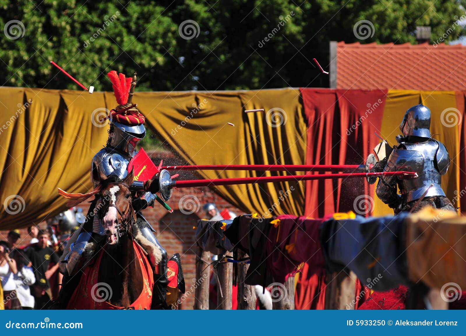 Medieval Knights With Swords Poses In Armor Royalty-Free Stock Image ...