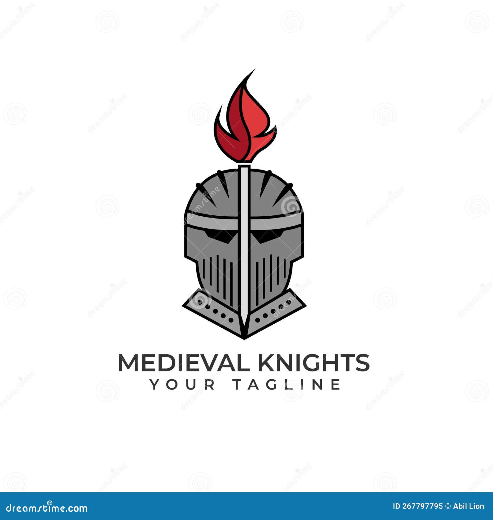 Medieval Knights Logo Vector Illustration Stock Vector - Illustration ...