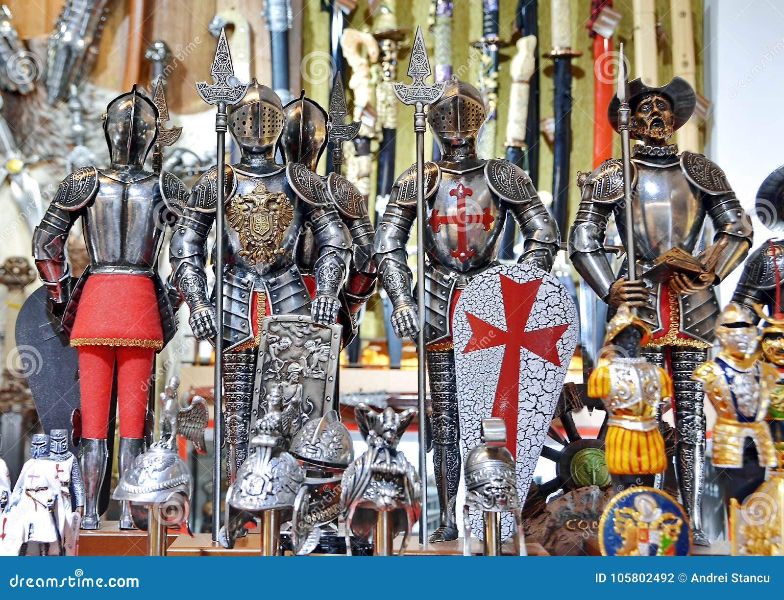 Medieval knights stock photo. Image of armored, forces - 105802492