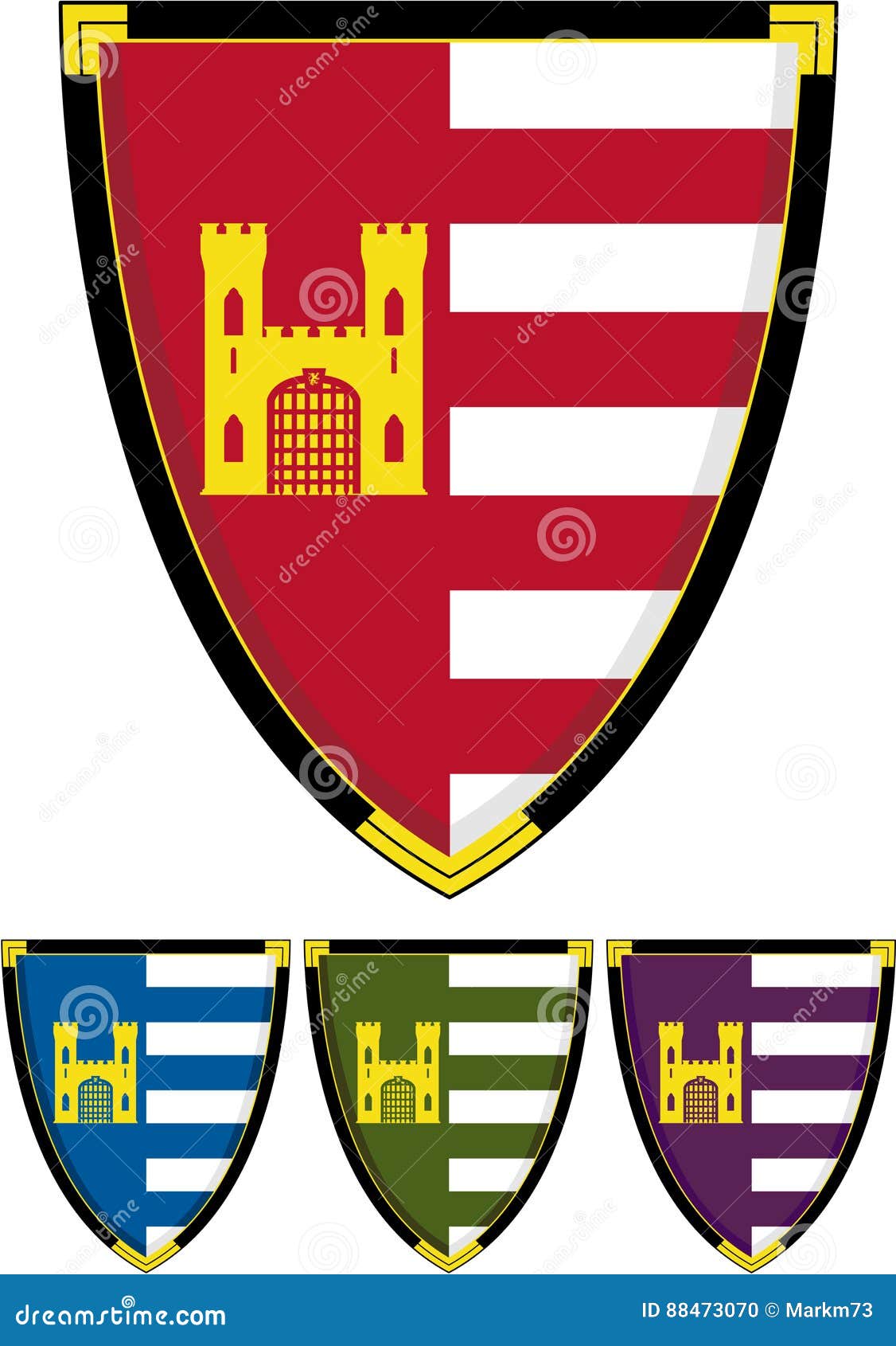 Medieval Knights Shield stock vector. Illustration of knights - 88473070