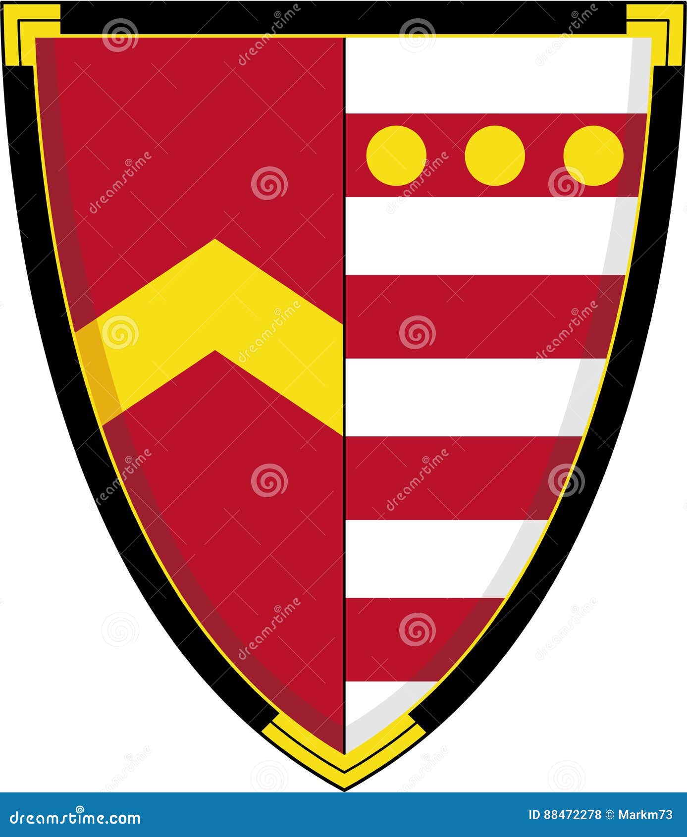 Medieval Knights Shield stock vector. Illustration of history - 88472278