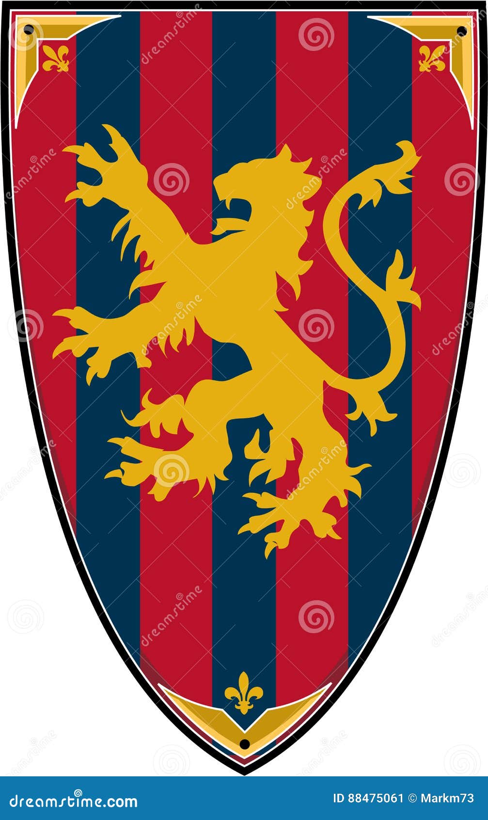 Medieval Knights Shield stock vector. Illustration of raven - 88475061