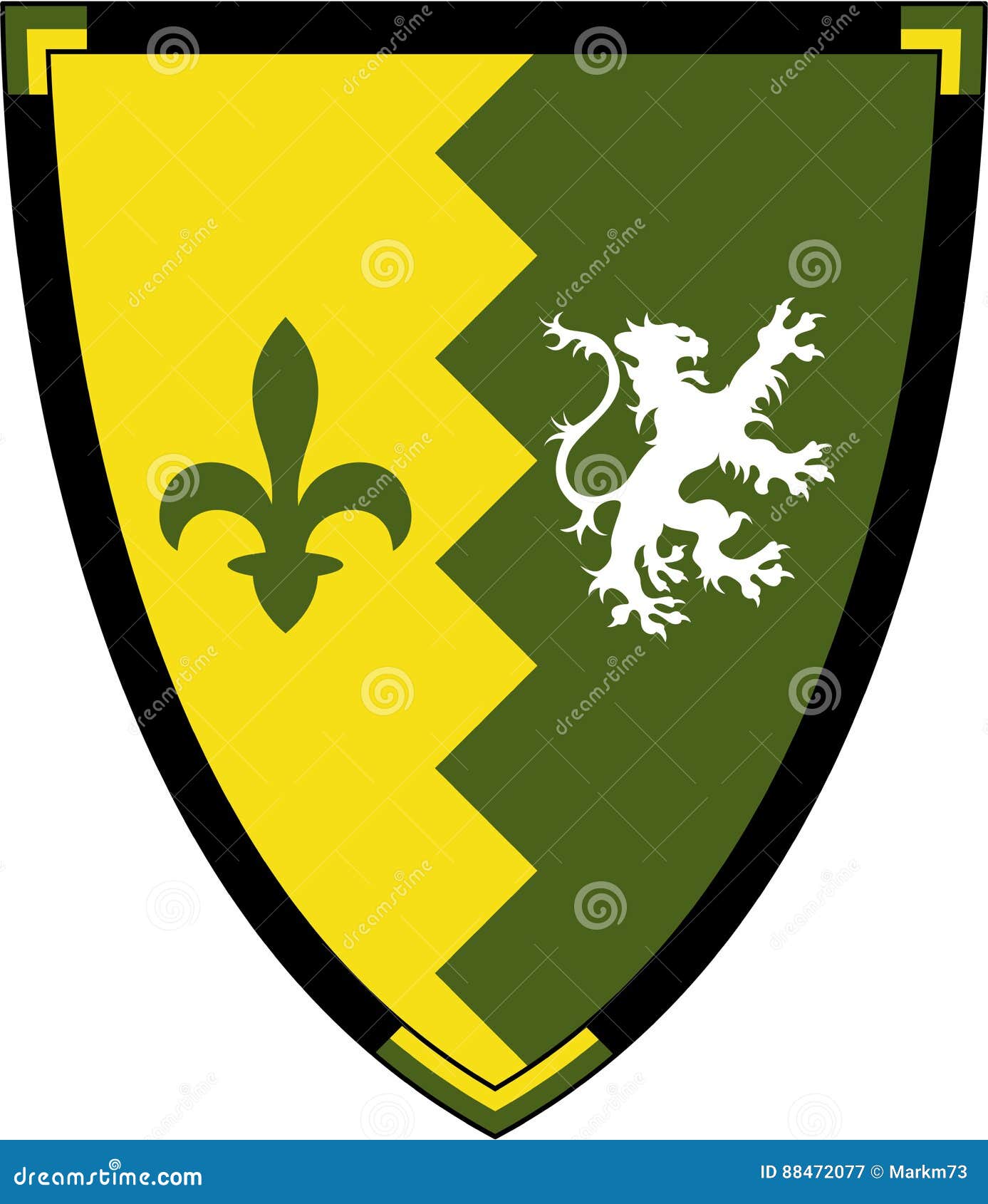 Medieval Knights Shield stock vector. Illustration of shield - 88472077