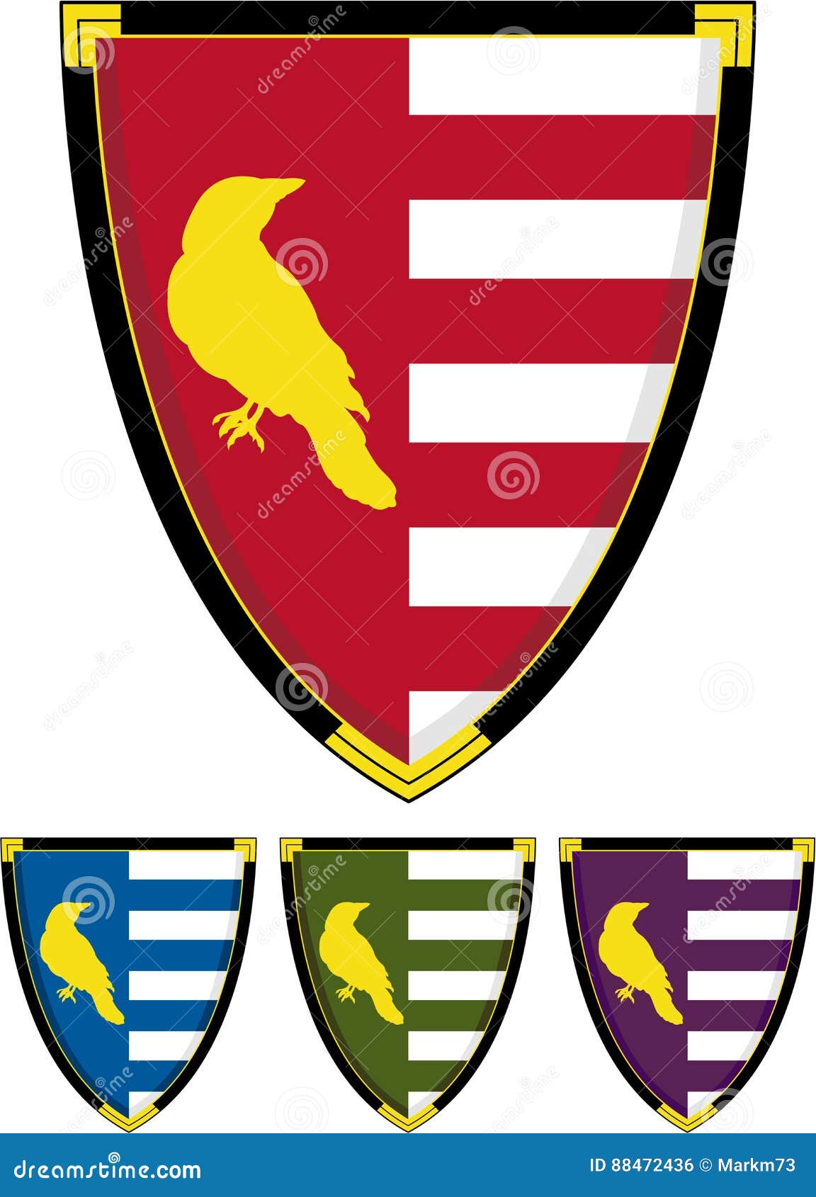 Medieval Knights Shield stock vector. Illustration of equipment - 88472436