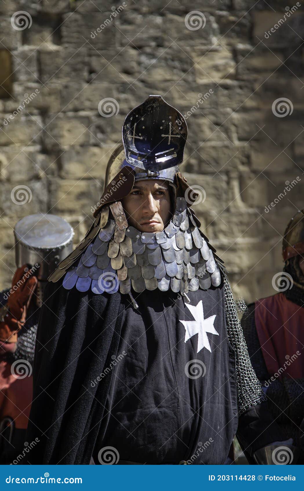 Medieval knights templar stock photo. Image of armor - 203114428