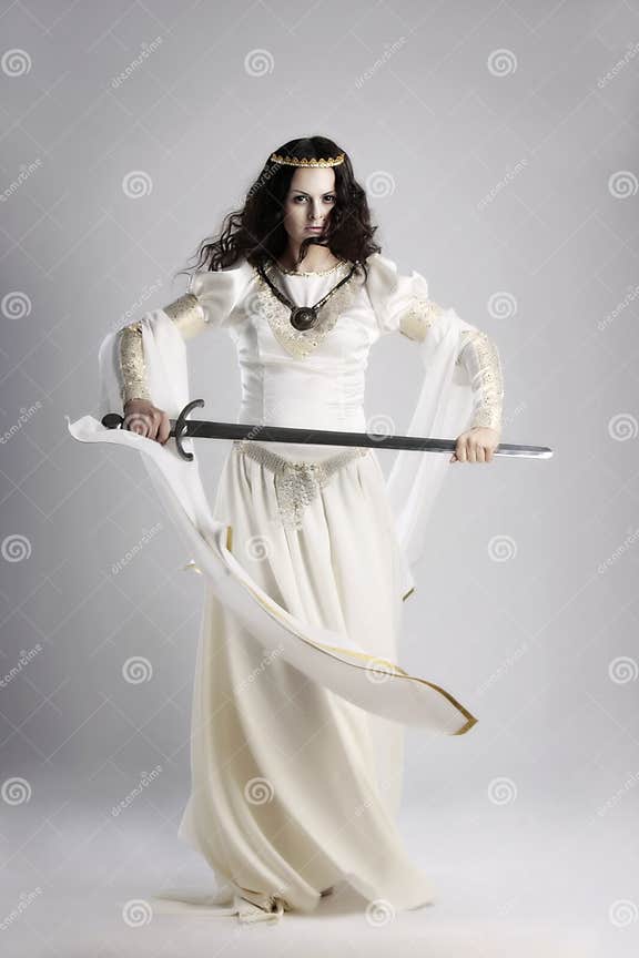 Medieval lady stock image. Image of medieval, clothing - 12707353