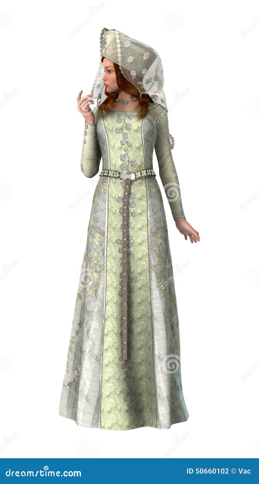 Medieval Lady stock illustration. Illustration of fashion - 50660102