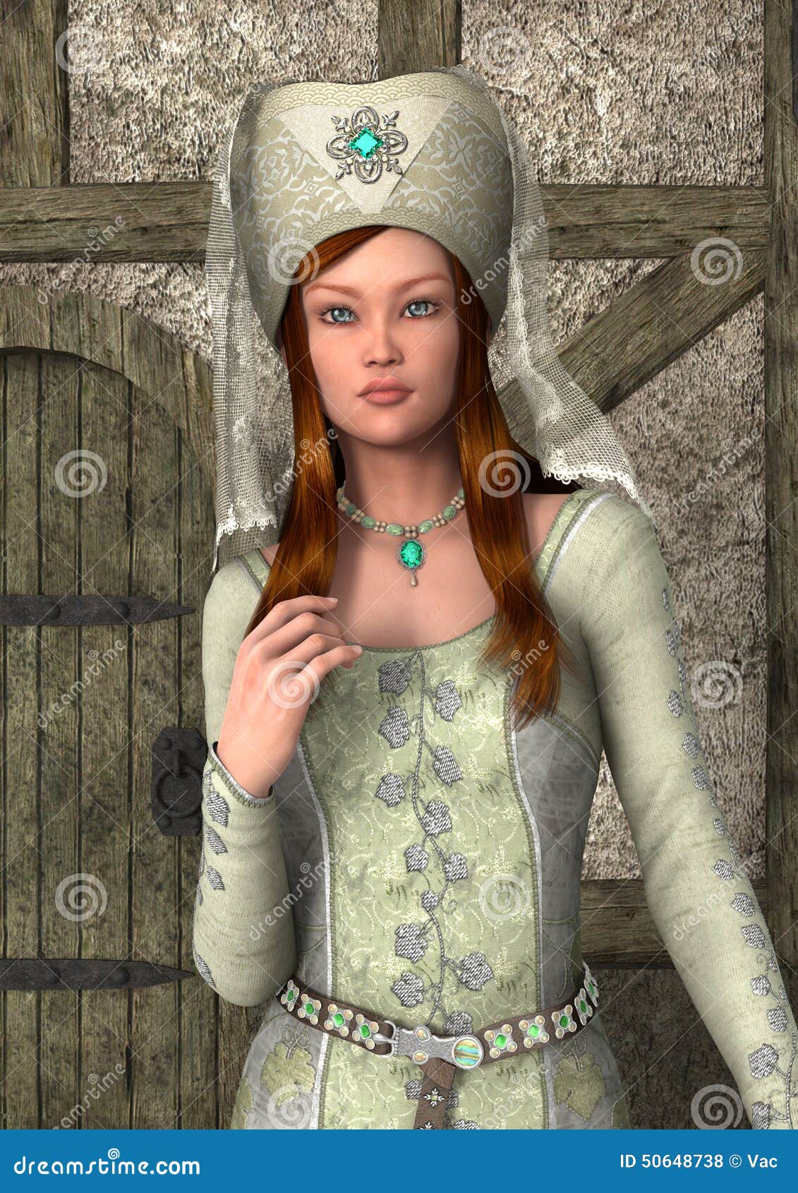 Medieval Lady stock illustration. Illustration of dame - 50648738