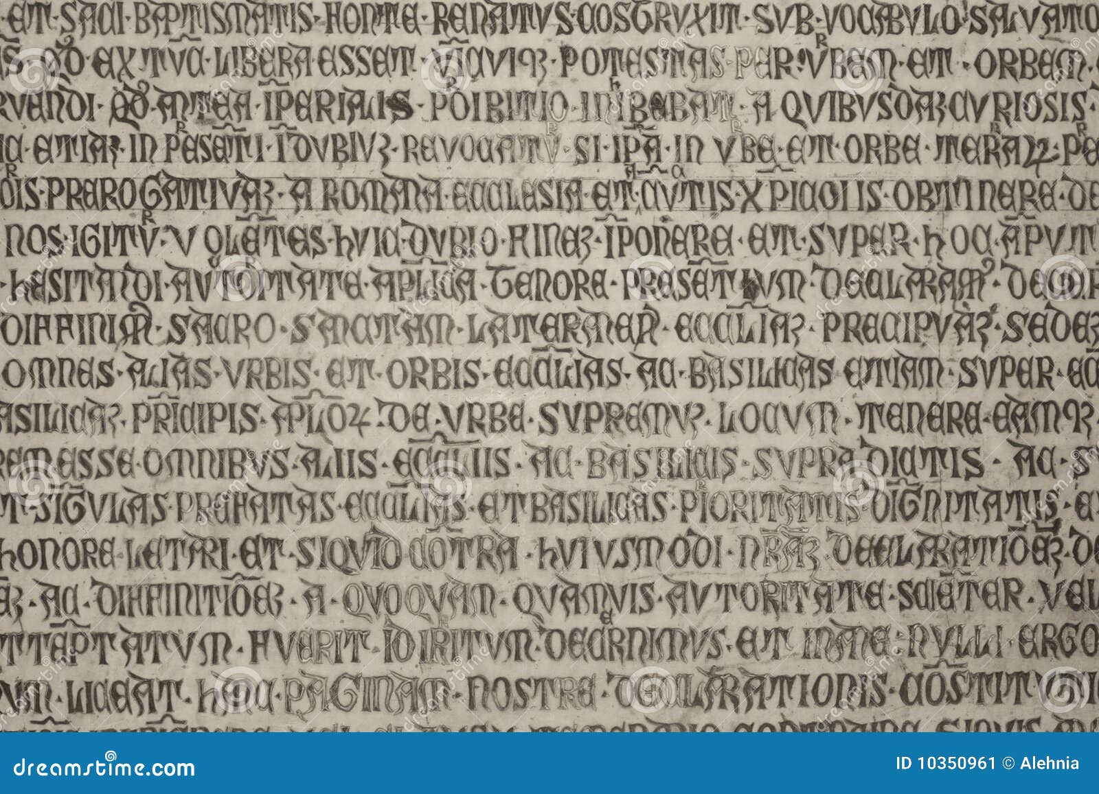 Medieval Latin Catholic Inscription Stock Image - Image of retro ...