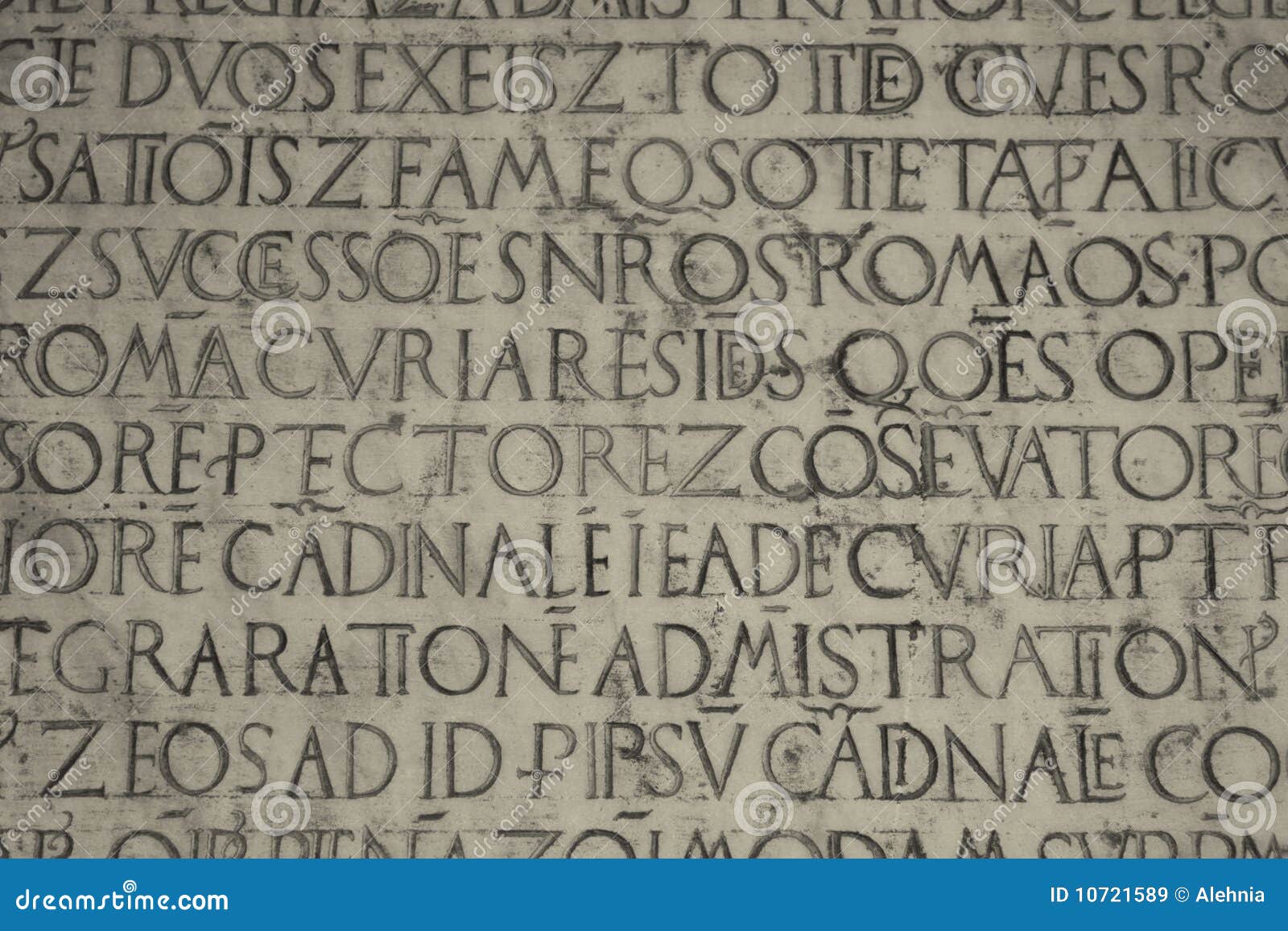 Medieval Latin Catholic Inscription Stock Image - Image of european ...
