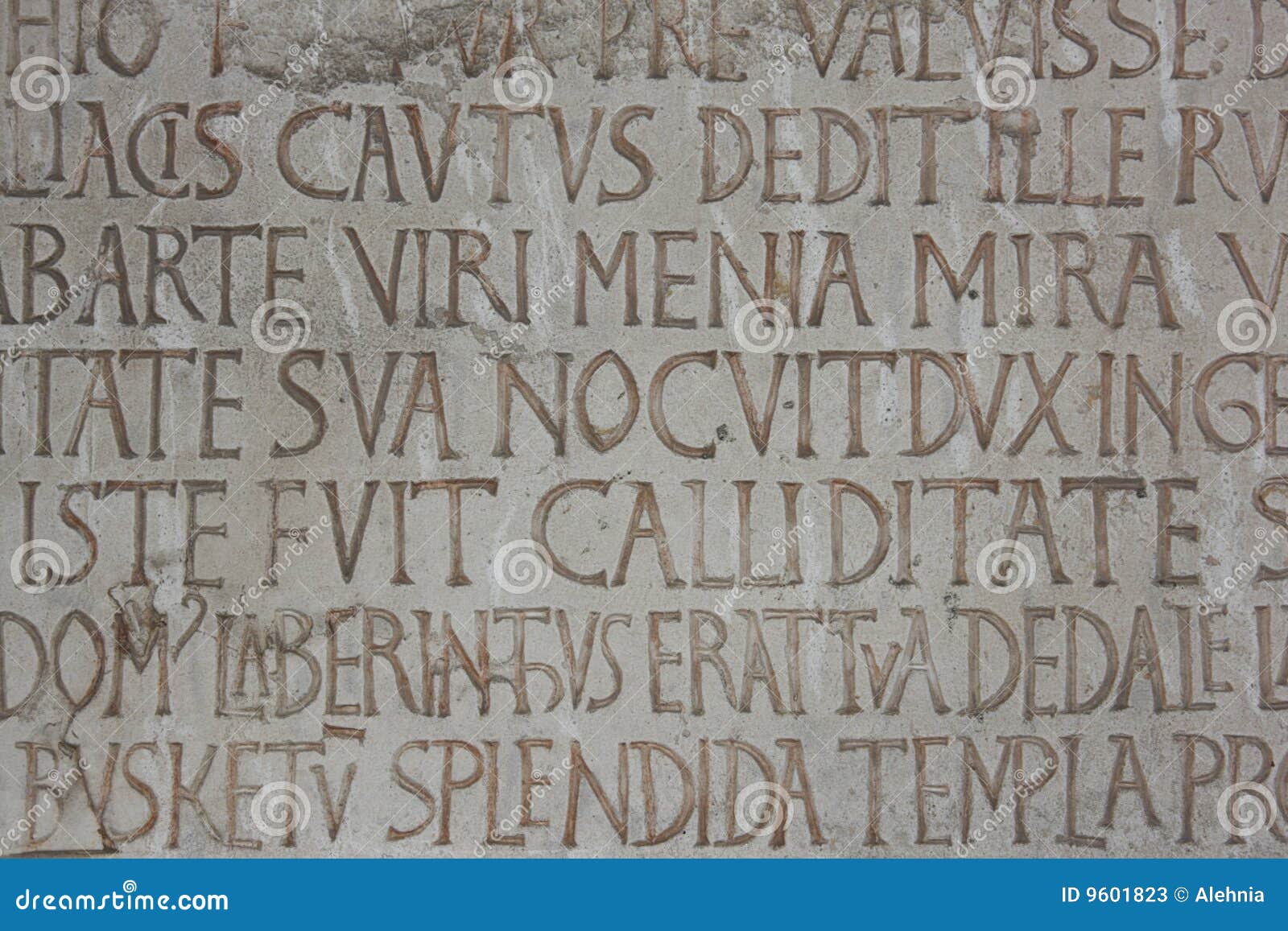 Medieval Latin Catholic Inscription Stock Image - Image of cultural ...