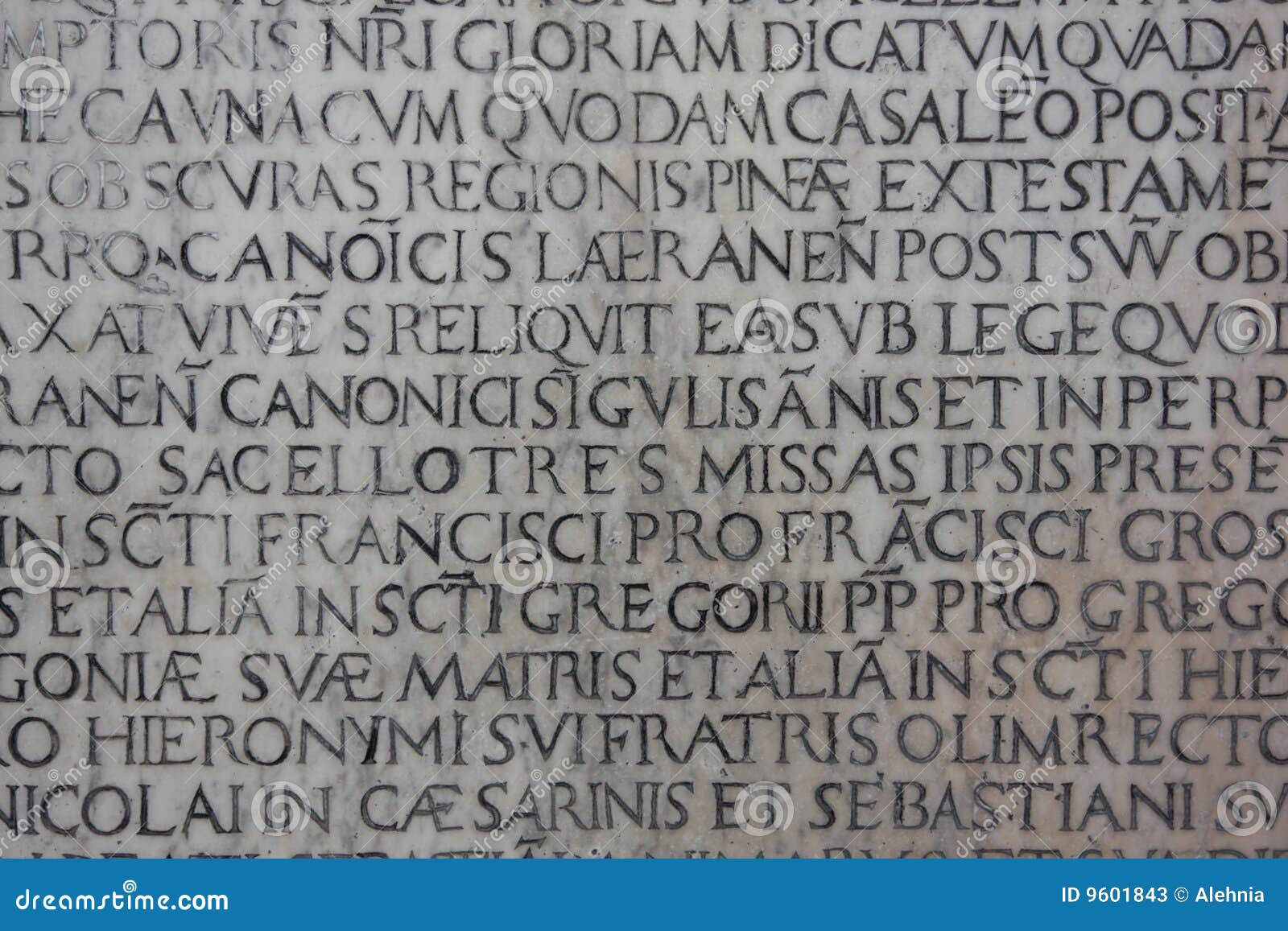 Medieval Latin Catholic Inscription Stock Image - Image of historic ...
