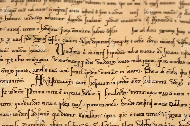 Medieval latin script stock image. Image of line, historical - 1797417