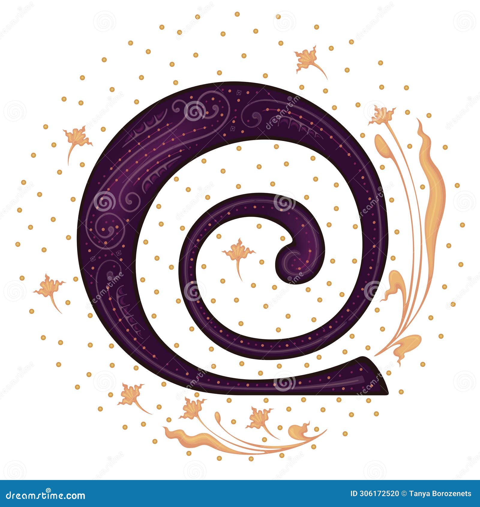 Medieval Letter Q.Font .Alphabet . Typeface . Ancient Book Miniature ...