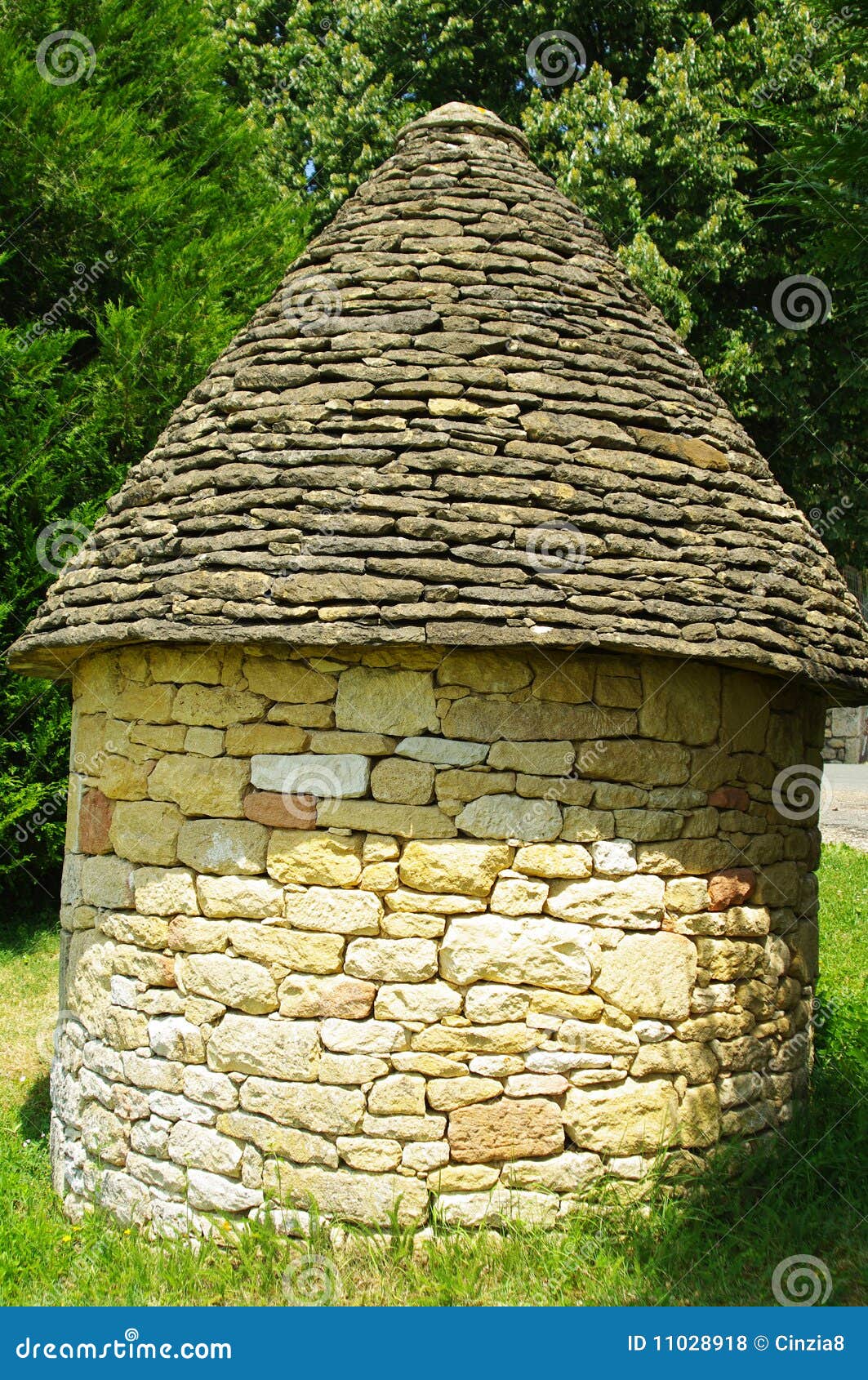 Medieval limestone hut stock photo. Image of stony, tree - 11028918