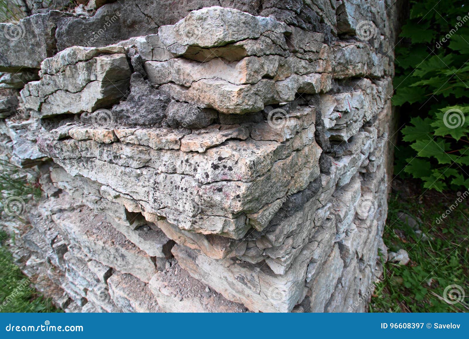 Medieval limestone wall stock image. Image of background - 96608397
