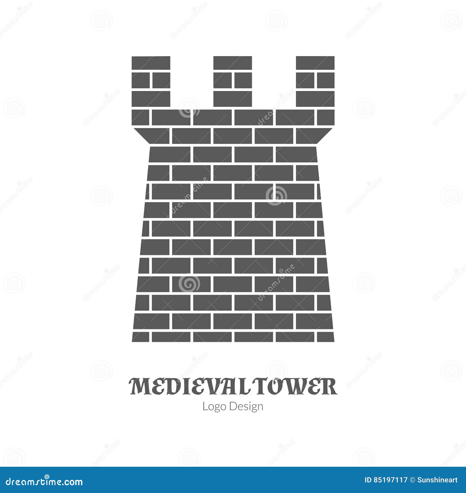 Medieval Logo Emblem Template, Black Simple Style Stock Vector ...
