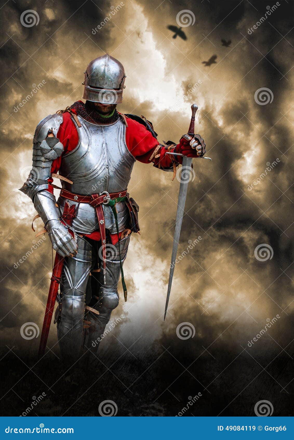 Medieval Knight Lord Poster Stock Illustration - Illustration of attack ...