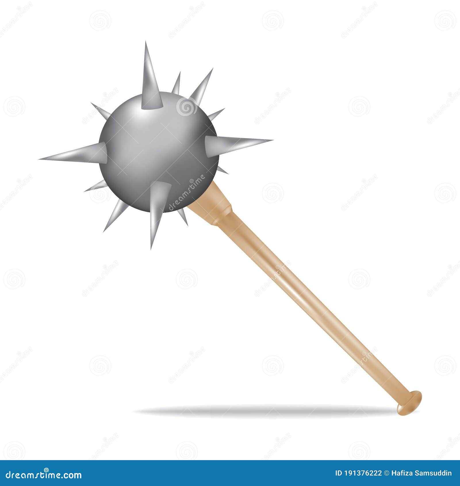 Medieval Mace. Vector Illustration Decorative Design Stock Vector ...