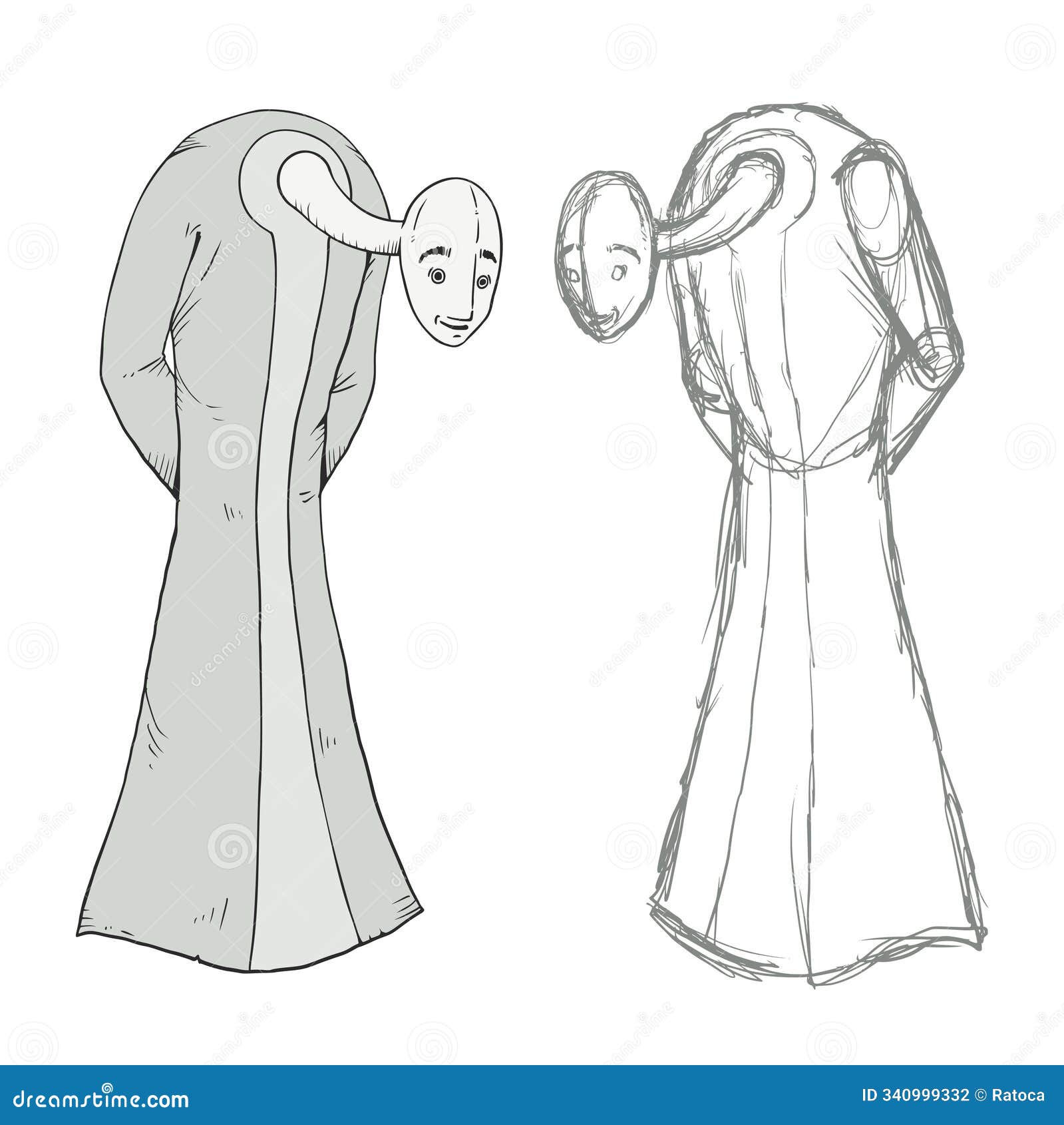 Medieval magician man draw stock illustration. Illustration of magician ...