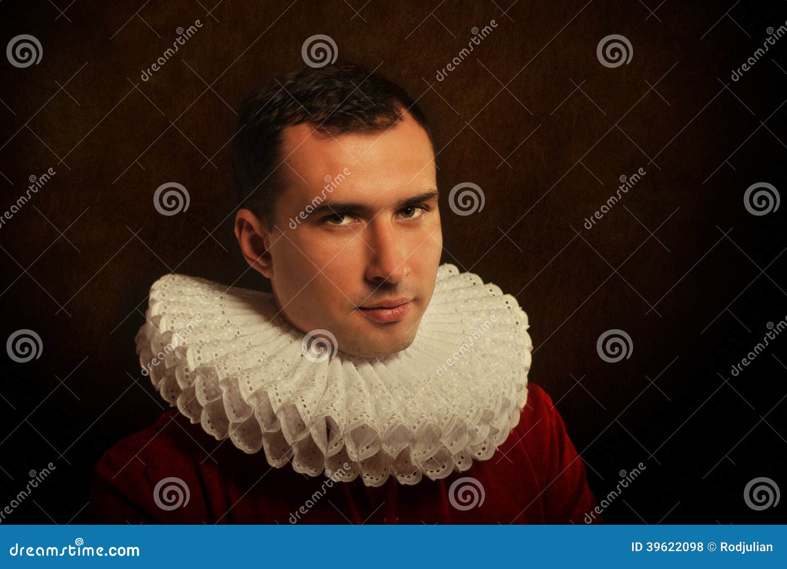 Ruff Historic Renaissance Style Ruffle Collar Royalty-Free Stock ...