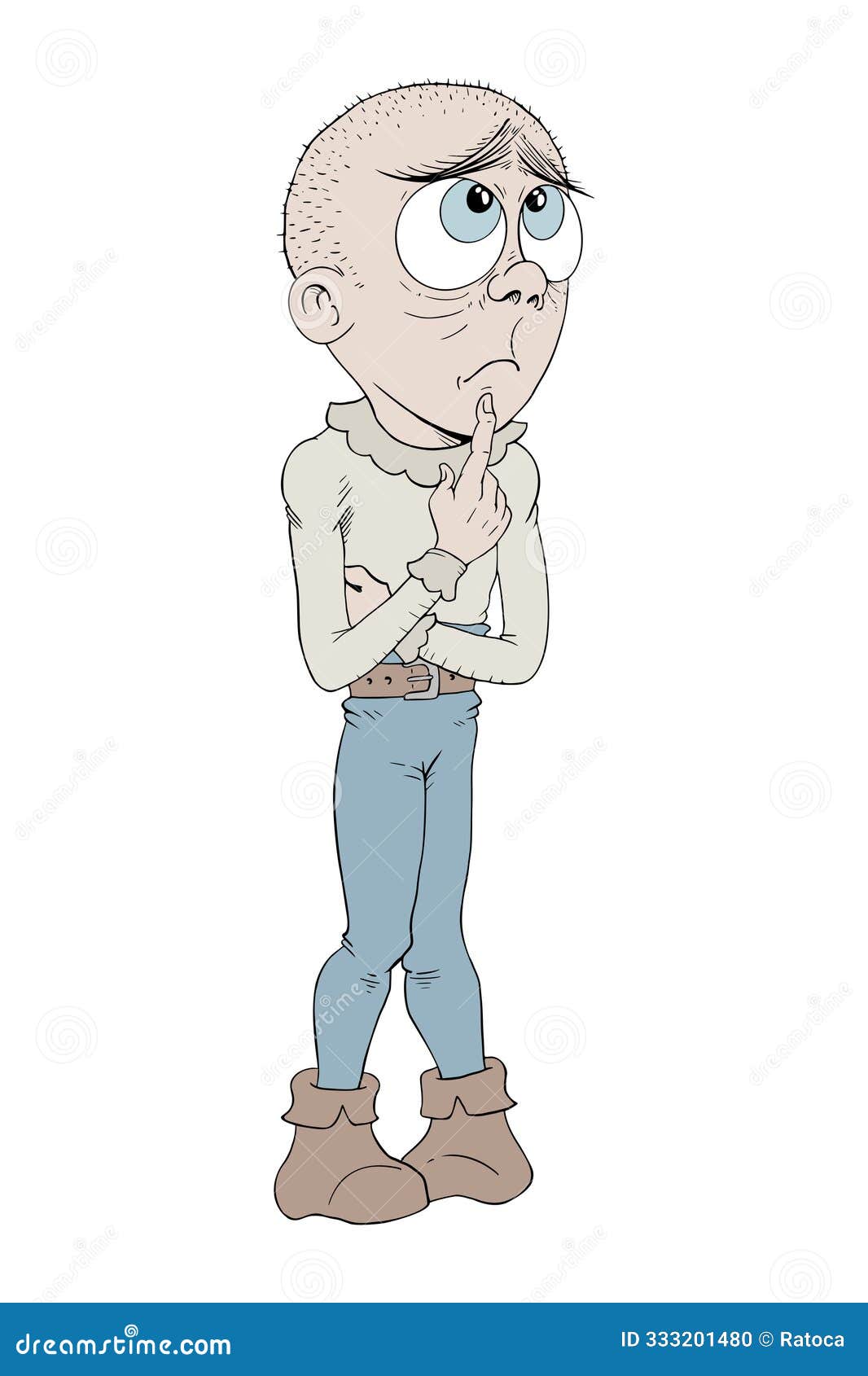 Medieval man thinking stock illustration. Illustration of clip - 333201480