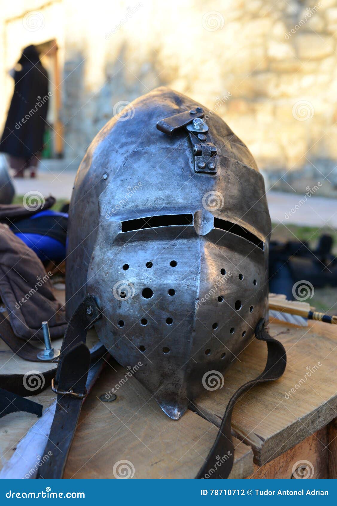 Medieval metal helmet stock photo. Image of knight, helmet - 78710712