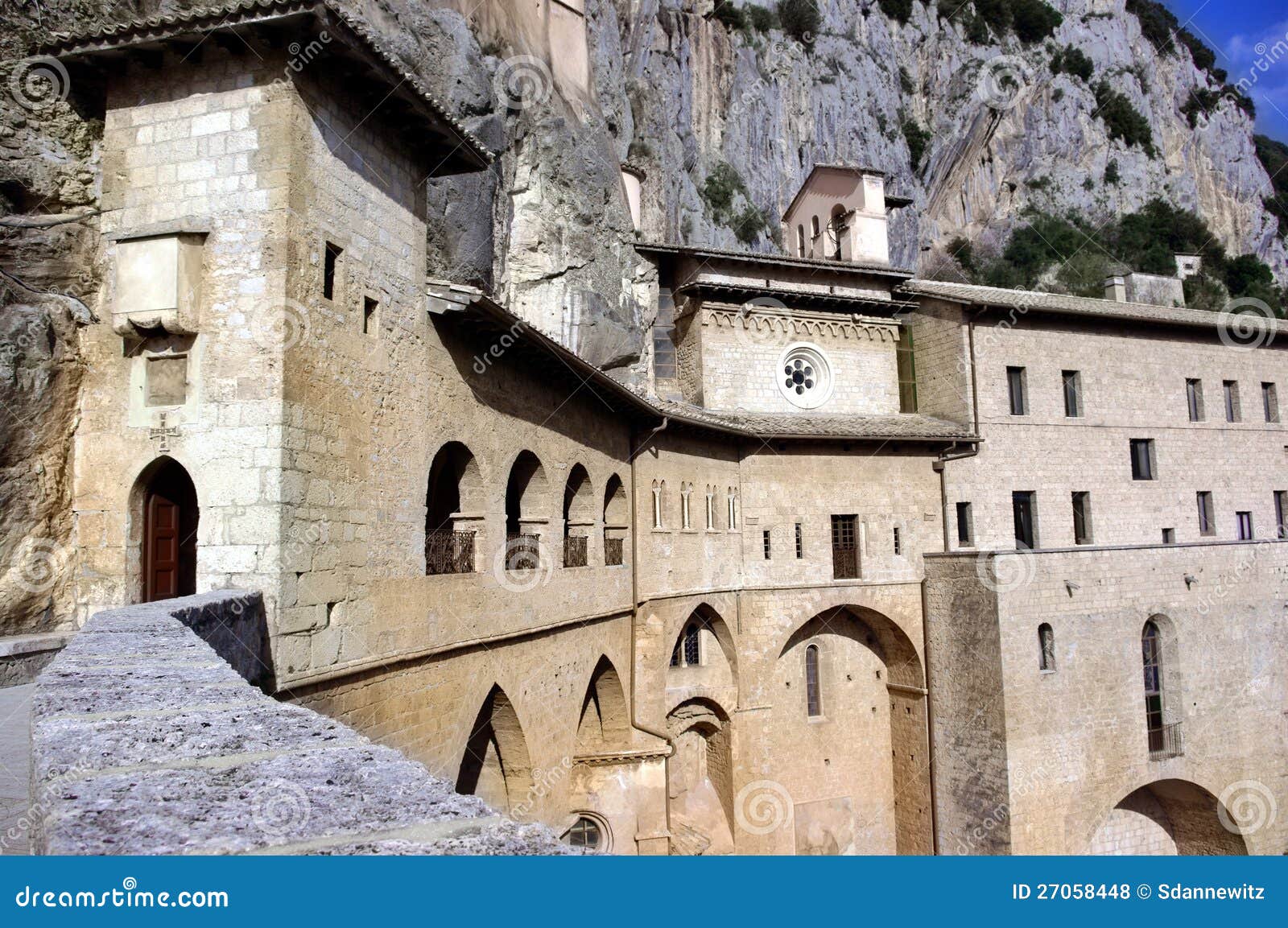 Medieval Monastery Building - Monastero Di San Ben Stock Photo - Image ...