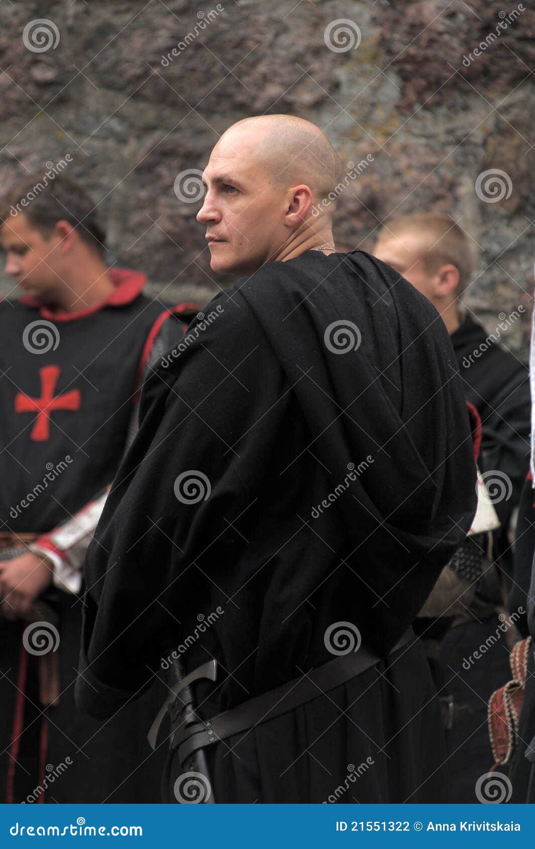 Medieval monk Templar editorial photography. Image of evil - 21551322