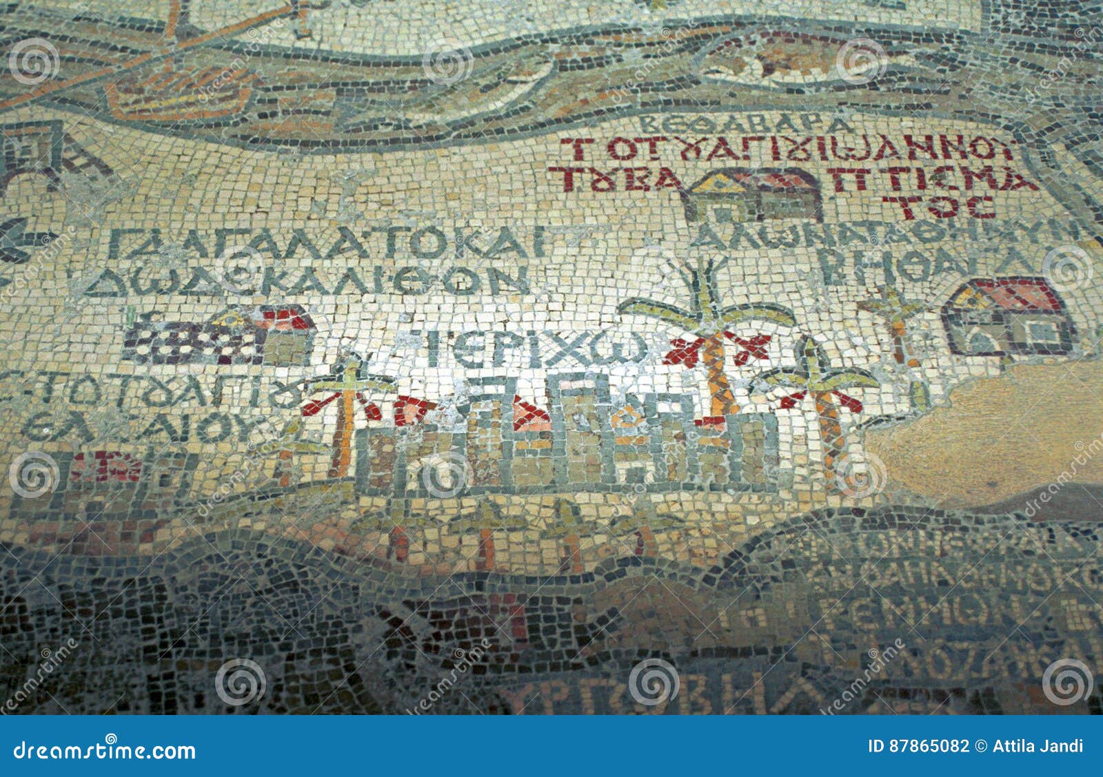 Medieval Mosaic of Jericho, Madaba, Jordan Editorial Photography ...