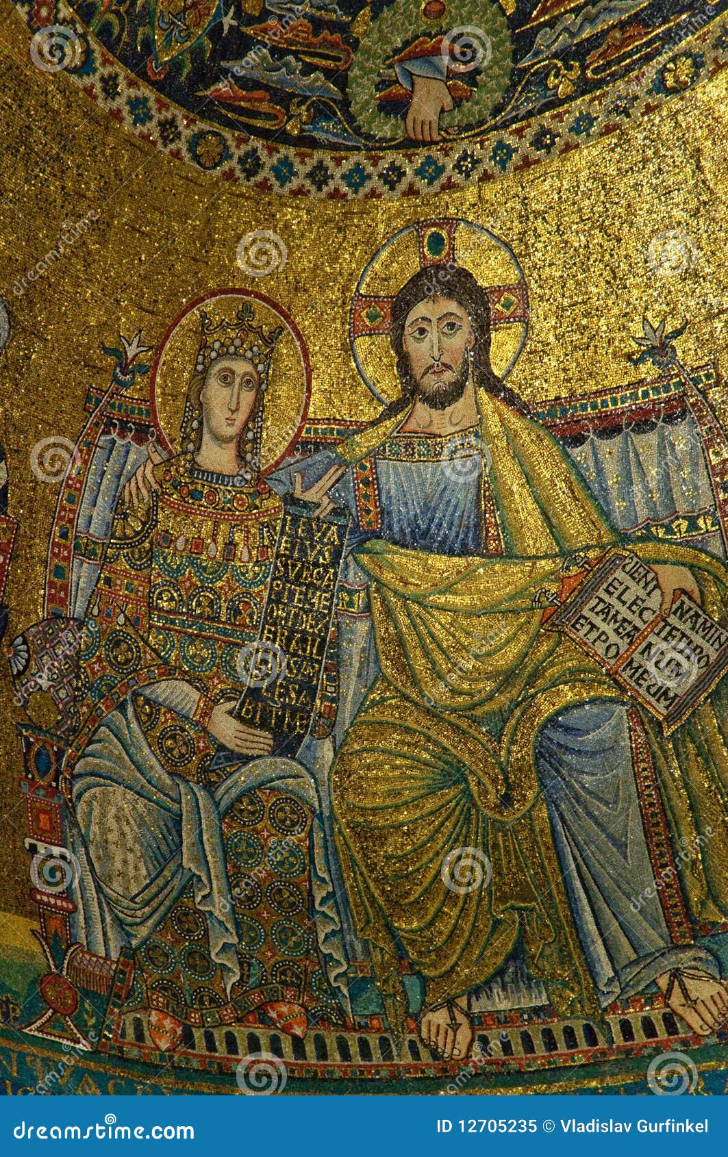 Medieval mosaics stock image. Image of medieval, jesus - 12705235