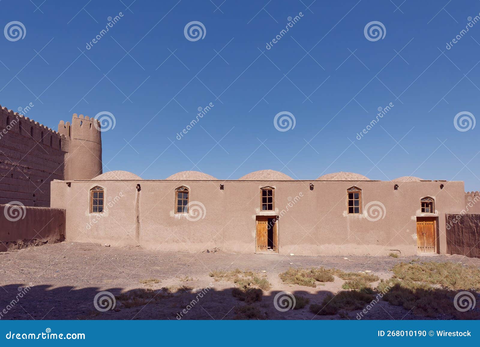 Medieval Mud Castle Ruins in Nushabad, Iran Stock Photo - Image of ...