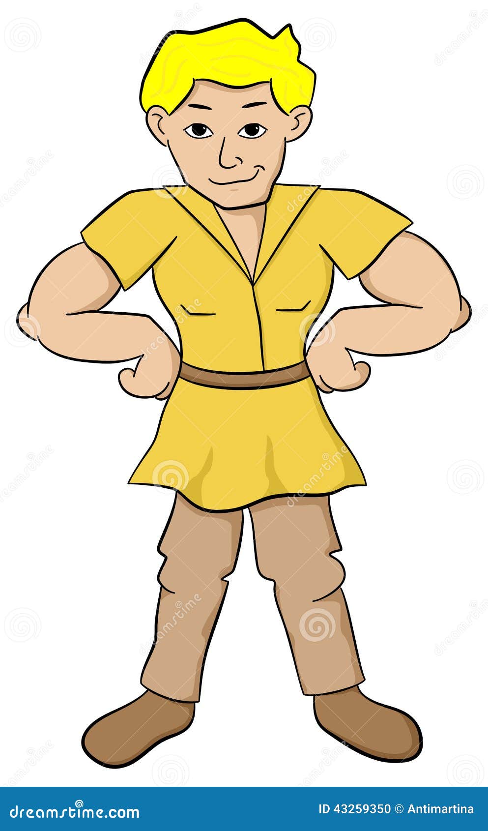 Medieval Muscular Squire Vector Illustration | CartoonDealer.com #43259350