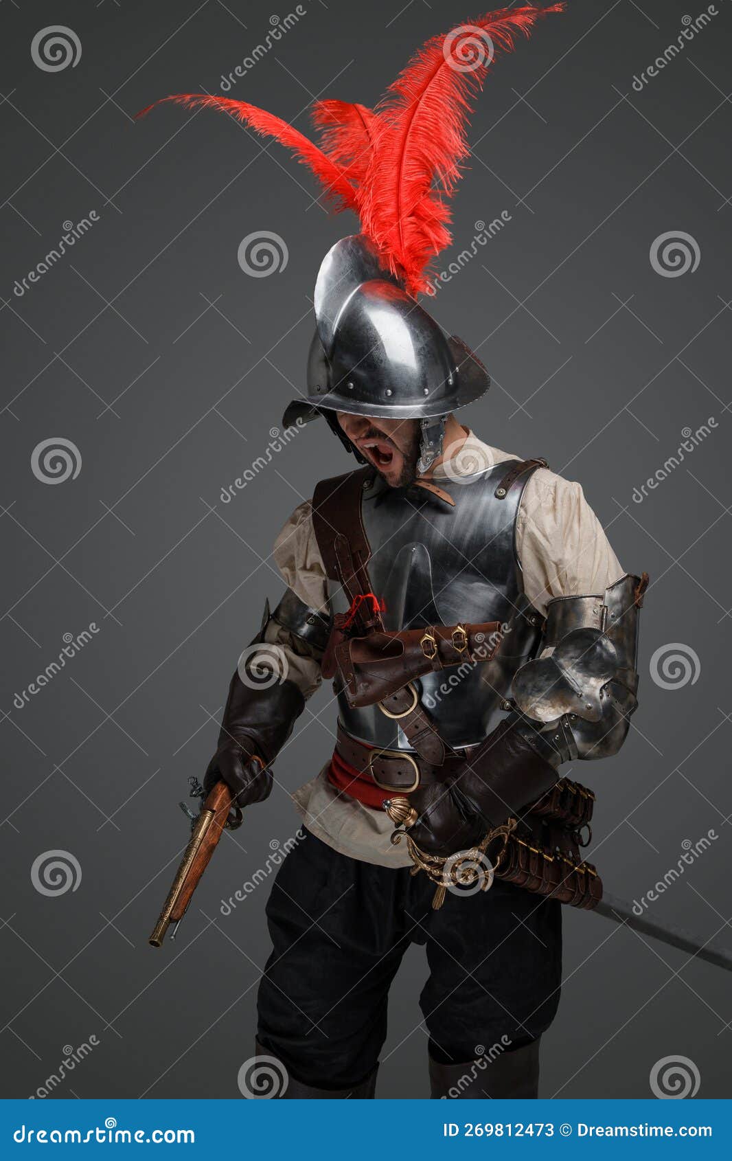 Medieval Musketeer with Epee and Flintlock Handgun Stock Image - Image ... Medieval Musketeer with Epee and Flintlock Handgun Stock Image - Image ...