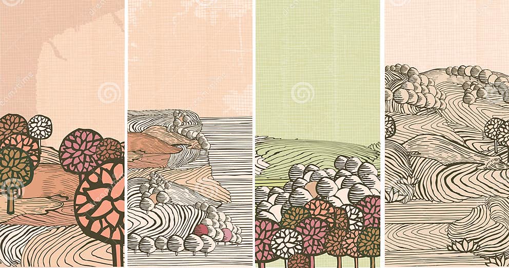 Medieval nature banners stock vector. Illustration of vector - 16905306