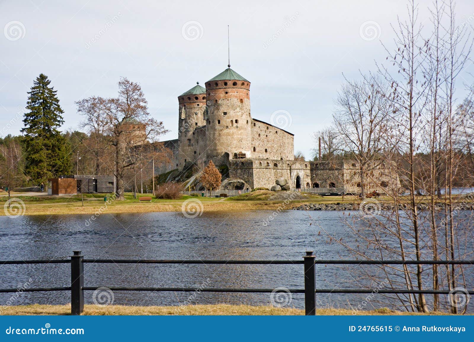 Medieval Olavinlinna Castle in Savonlinna, Finland Stock Image - Image ...