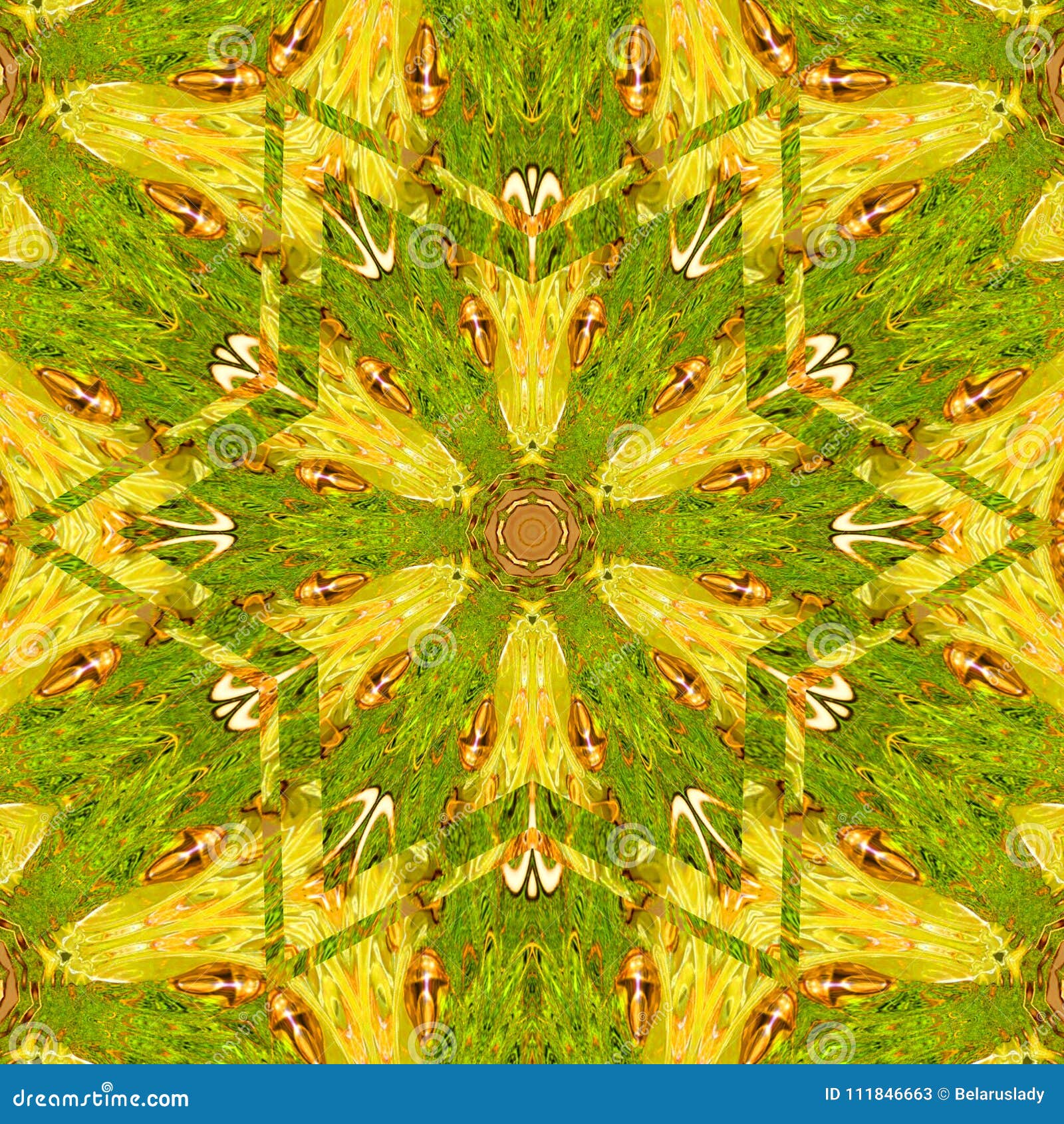 Medieval Ornament, Ornamental Shield in Yellow and Green Stock Image ...