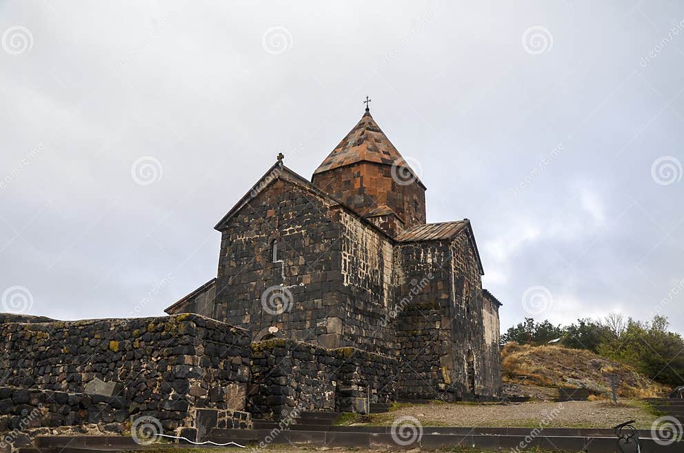 Medieval Orthodox Sevanavank Monastery on the Shore of Lake Sevan ...