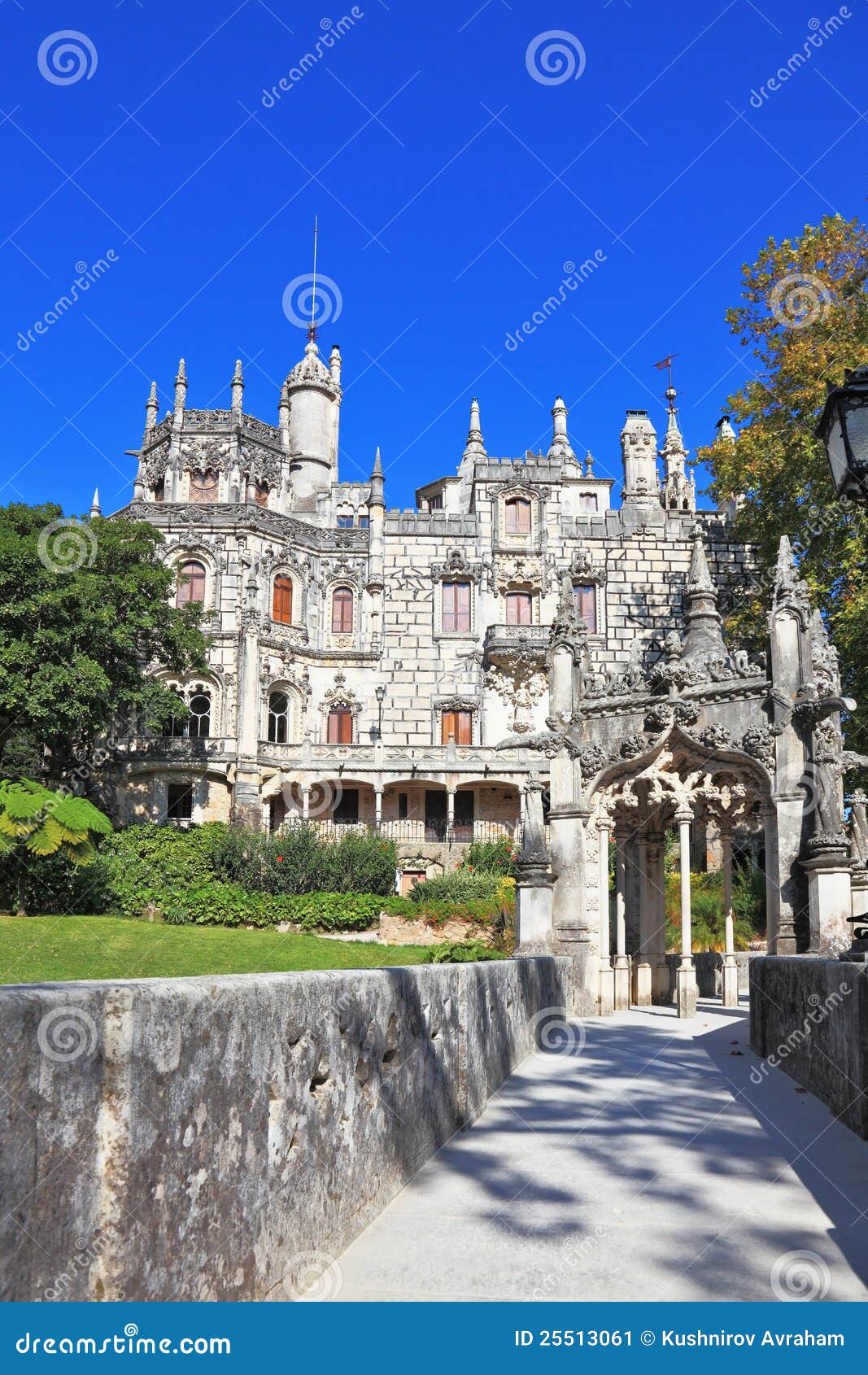 The Medieval Palace in the Old Park Stock Image - Image of landscape ...